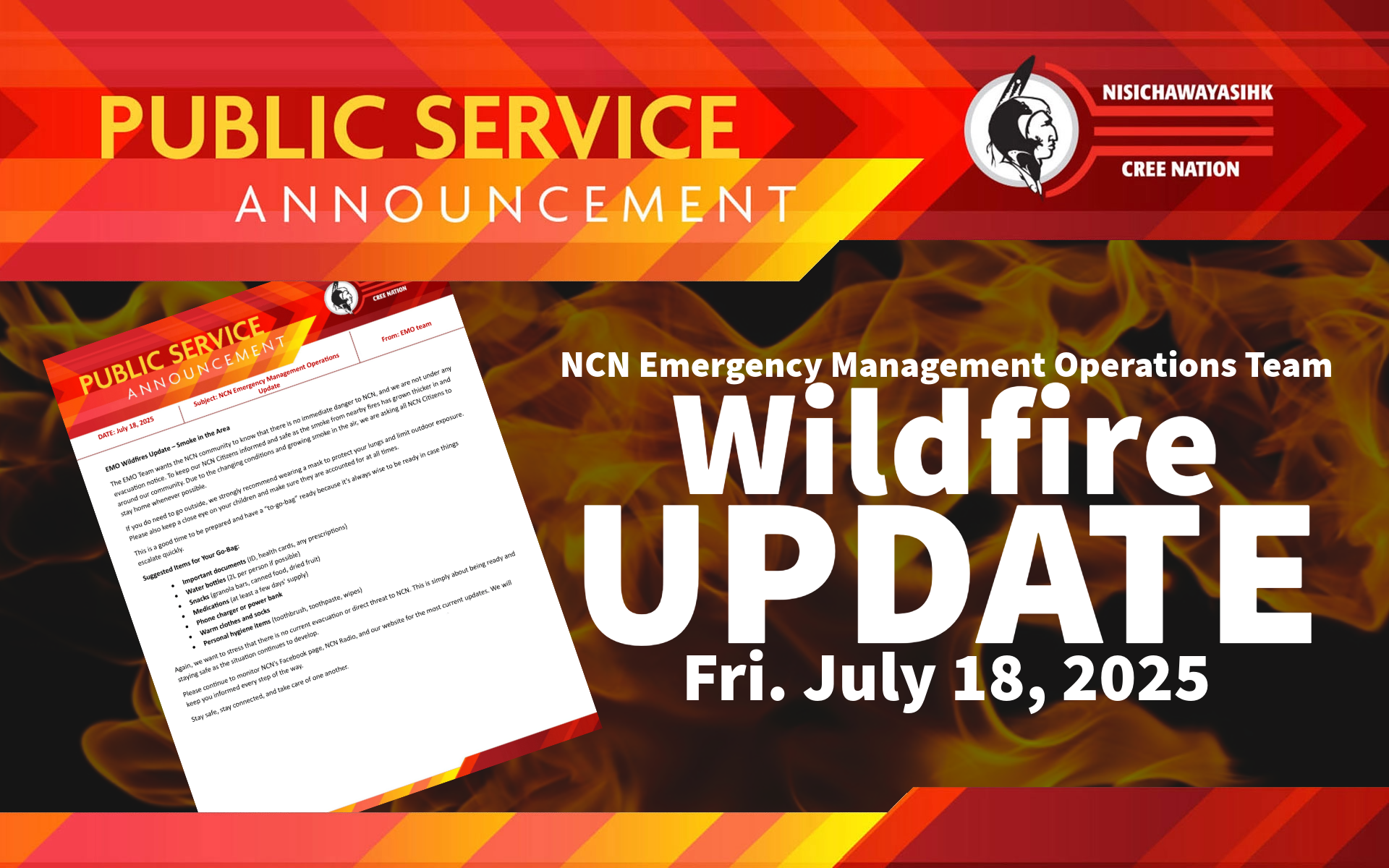 NCN Emergency Management Operations Update - July 18, 2025 ...